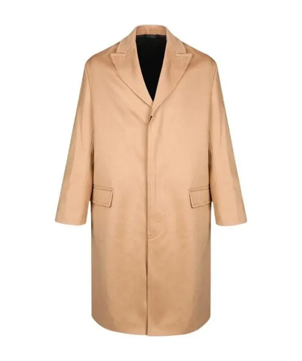 Ami Single-breasted Cotton Coat - Nude