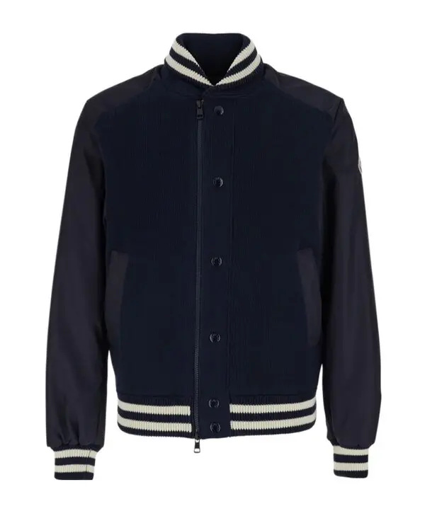 Moncler Panelled Zip-up Cardigan - Black