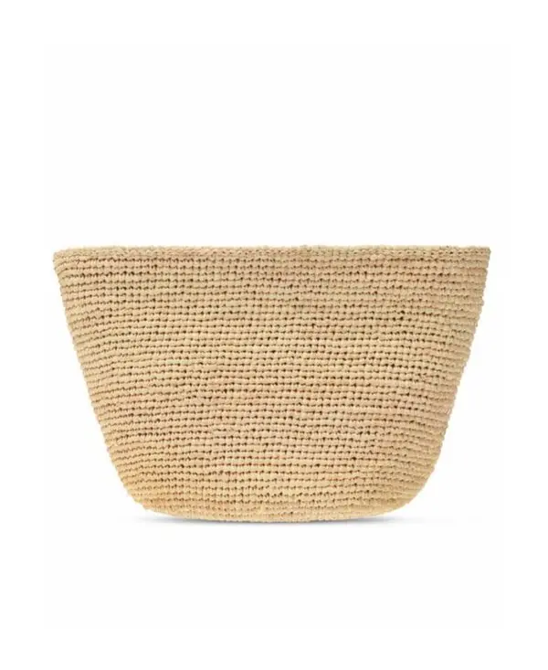 Loewe Pochette Bag In Raffia And Calfskin