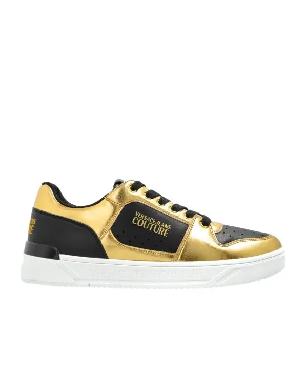 Versace Metallic Paneled Sneakers