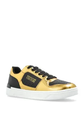 Versace Metallic Paneled Sneakers