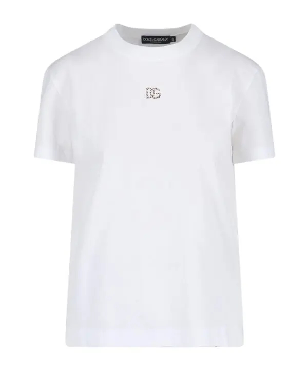 Dolce & Gabbana Embellished Logo Crewneck T-shirt