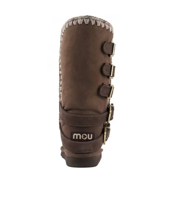 Mou Eskimo Buckle Strap Boots - Brown Pepper