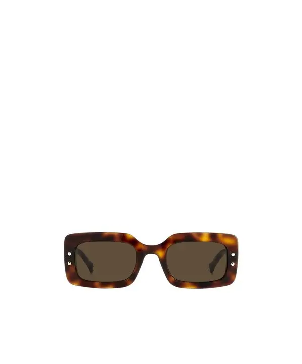 Carolina Herrera Rectangular Full Rim Sunglasses - Brown