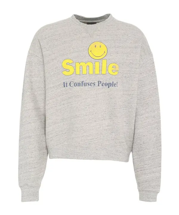 Dsquared2 Crewneck Sweatshirt With Smiley Face Print - Grey