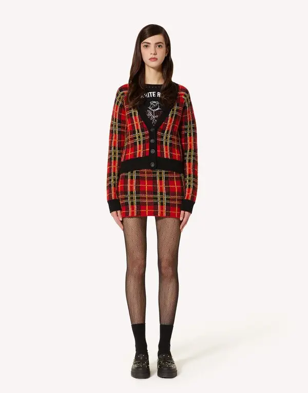Red Valentino Plaid Mini Skirt