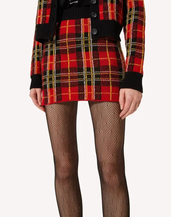 Red Valentino Plaid Mini Skirt
