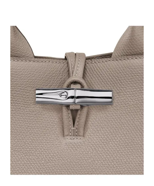 Longchamp Le Roseau S Top Handle Bag With Bamboo Closure - Clay
