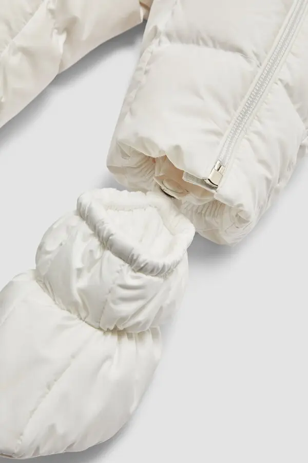 Moncler Padded Snowsuit With Hood And Logo Patch