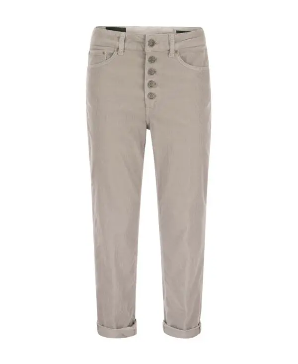 DONDUP Koons Striped Velvet Pants - Nude