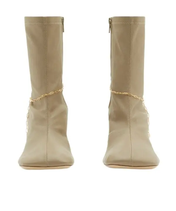 Burberry 75mm Slinky Legging Boots With Chain Detail