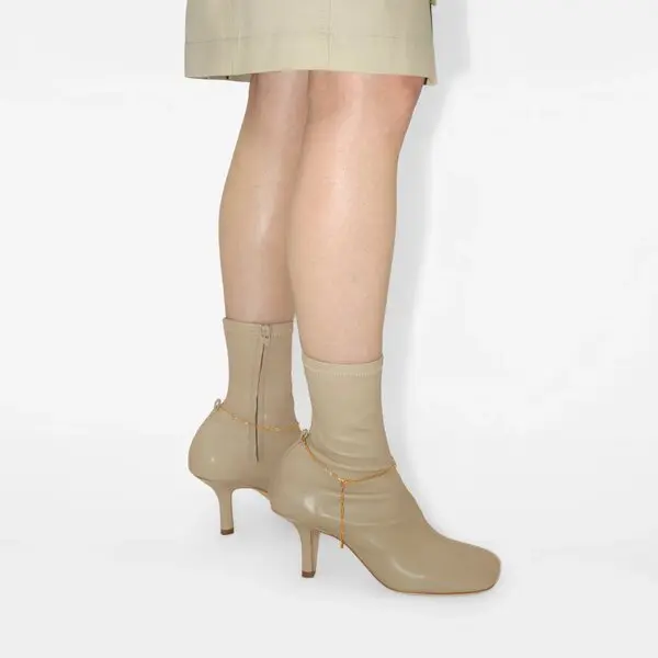 Burberry 75mm Slinky Legging Boots With Chain Detail