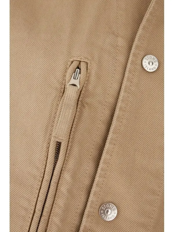 Stone Island Compass Patch Denim Overshirt