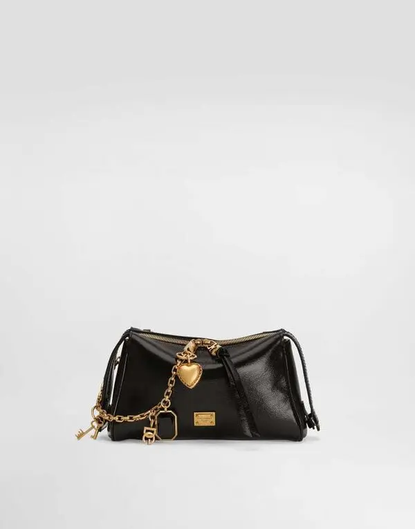 Dolce & Gabbana Vittoria Charm Shoulder Bag - Black