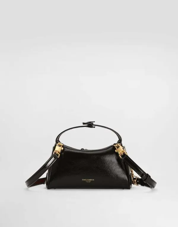 Dolce & Gabbana Vittoria Charm Shoulder Bag - Black