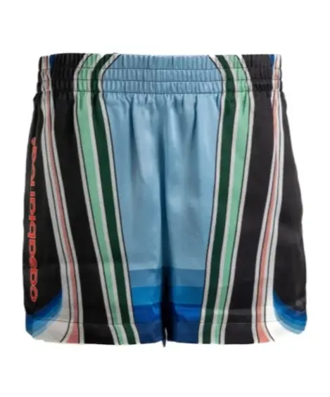 Casablanca Striped Graphic Shorts