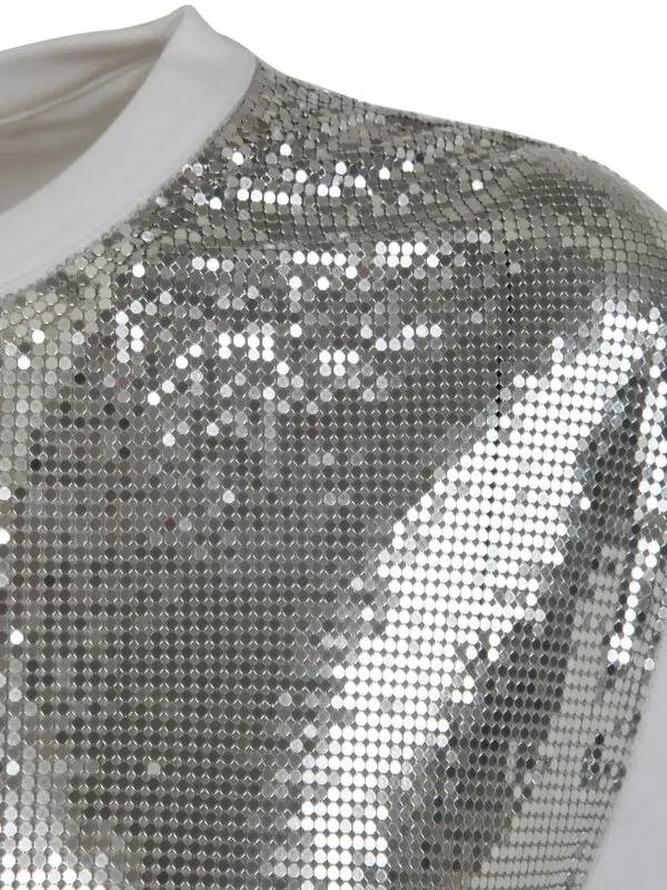 Rabanne Metallic Mesh Crewneck T-shirt