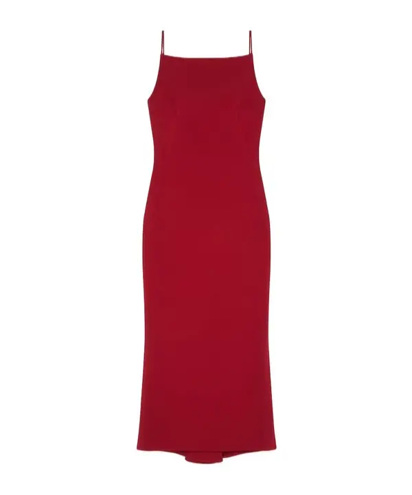 Givenchy Sliced Midi Dress - Deep Red