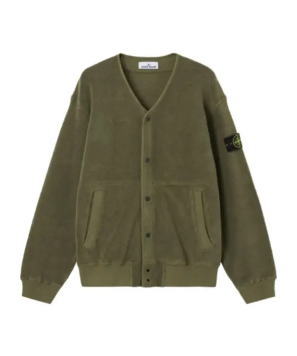 Stone Island Patch Pocket Cardigan - Military Green