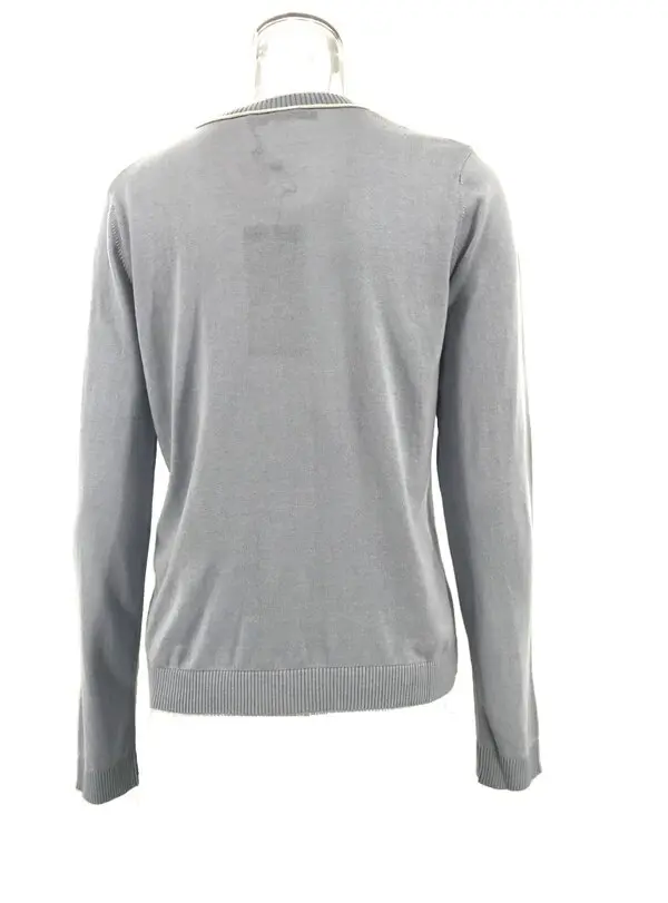 Max Mara Long-sleeved Knitted Cardigan With Contrast Trim