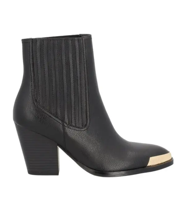 Versace Metal-toe Ankle Boots - Black