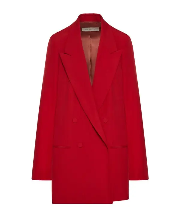 Dries Van Noten Double-breasted Tailored Blazer - Red