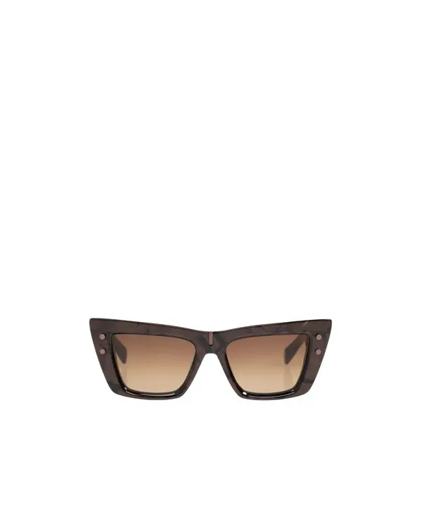 Balmain Logo Sunglasses - Brown