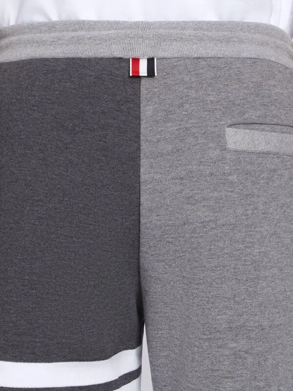 Thom Browne Four-bar Striped Drawstring Shorts - Gray