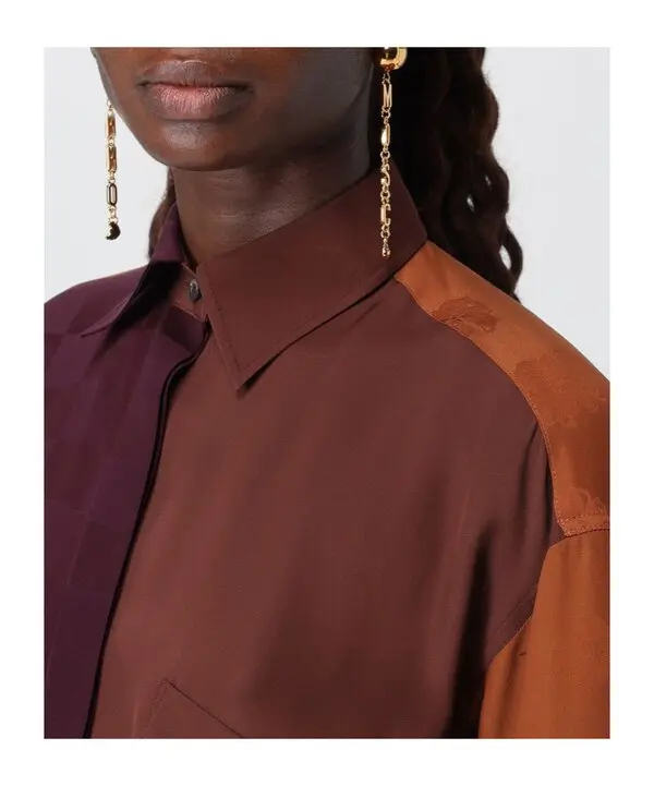 Moschino Gold Tone Pendant Earrings