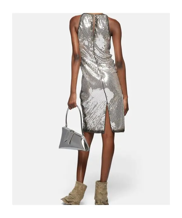 Attico Sequined Mini Dress - Silver