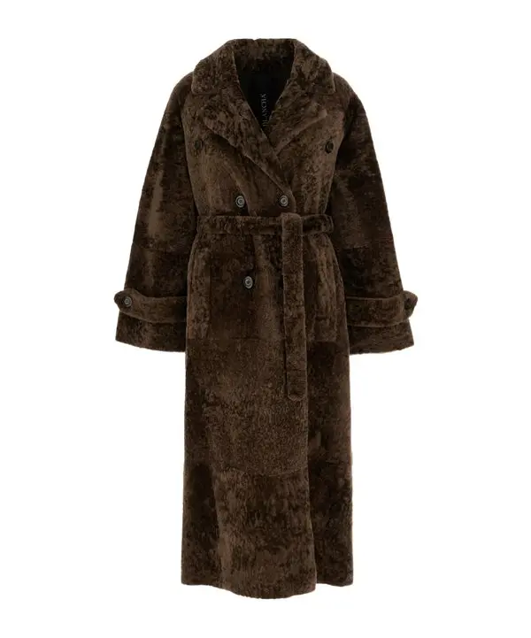 BLANCHA Merino Shearling Trench Coat