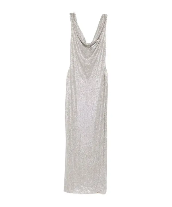 Giuseppe Di Morabito Crystal Draped Maxi Dress