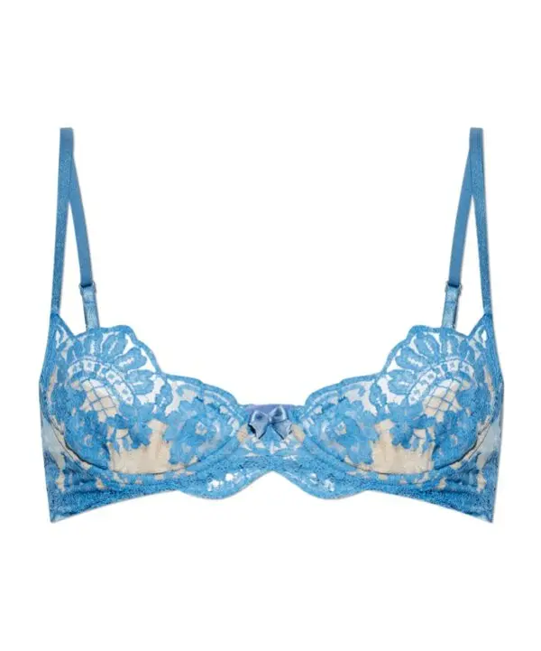 Dsquared2 Bow-detailing Lace Bra - Blue