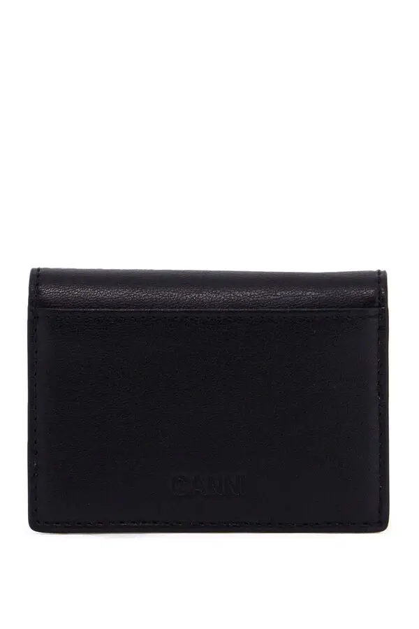 GANNI Wallet With Logo - Black