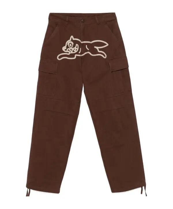 ICECREAM Running Dog Cargo Trousers - Brown