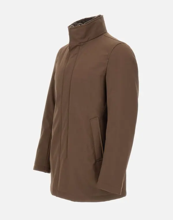 Herno Stand Collar Parka - Brown