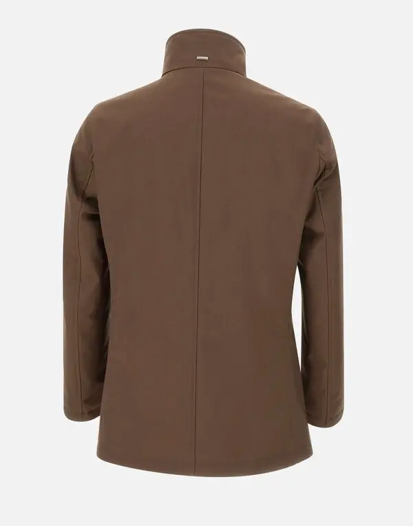 Herno Stand Collar Parka - Brown