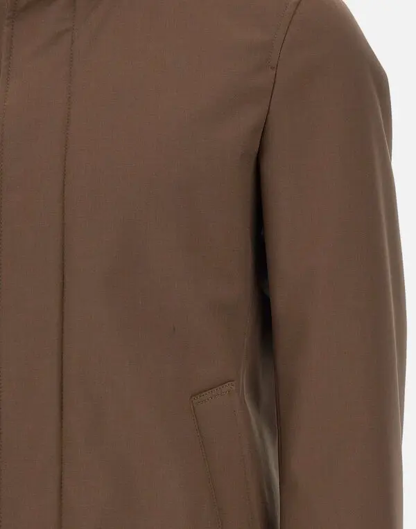 Herno Stand Collar Parka - Brown