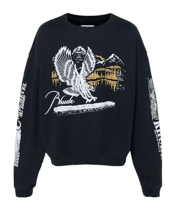 Rhude Graphic Print Cotton Sweatshirt