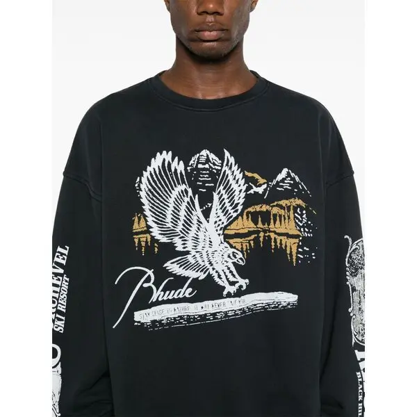 Rhude Graphic Print Cotton Sweatshirt