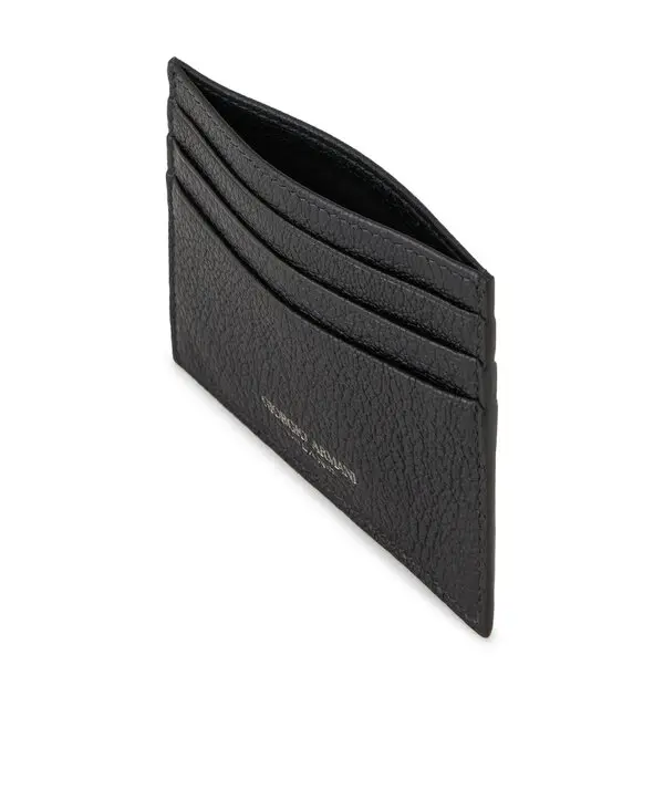 Giorgio Armani Grained-textured Leather Card Holder