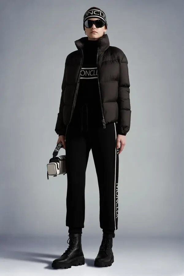 Moncler Logo Trim Merino Wool Trackpants