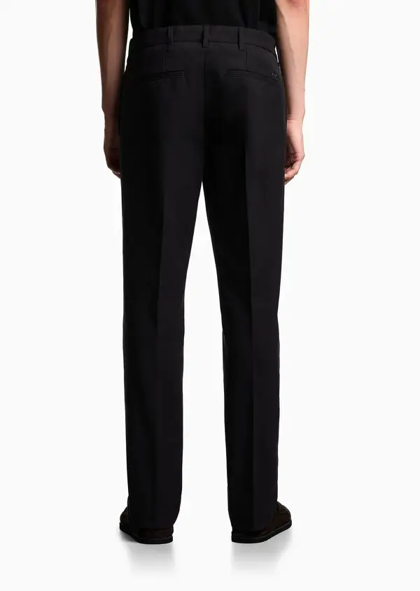 Emporio Armani Belt Loop Casual Pants - Black