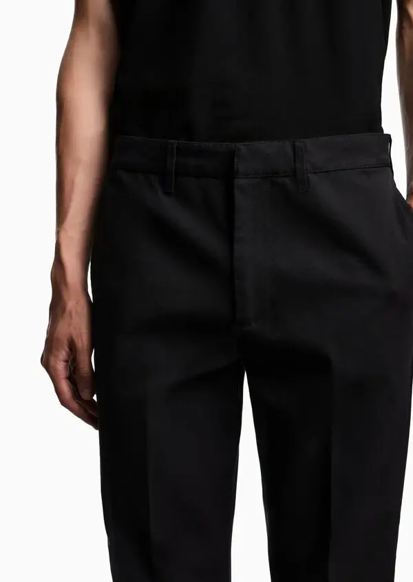 Emporio Armani Belt Loop Casual Pants - Black