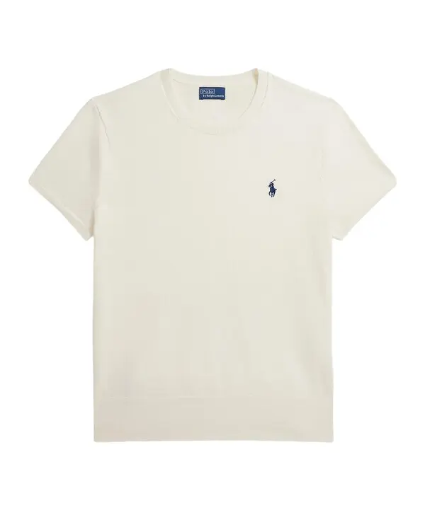 Polo Ralph Lauren Short Sleeve Crewneck T-shirt With Logo Detail - Cream