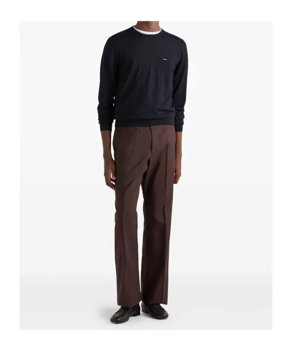 Prada Long Sleeved Crewneck Jumper - Blue