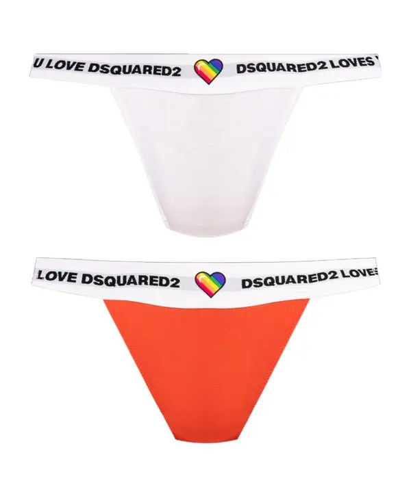 Dsquared2 Two-piece Logo Briefs - White