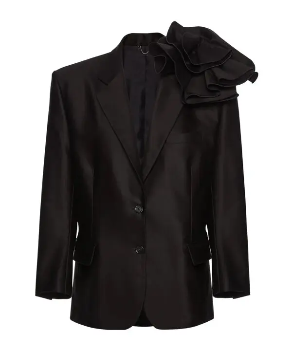 Magda Butrym Classic Flower Appliqué Blazer