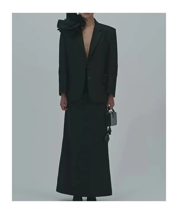 Magda Butrym Classic Flower Appliqué Blazer