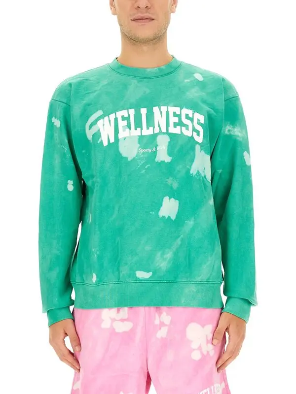 SPORTY  RICH Sporty & Rich Tie-dye Wellness Sweatshirt